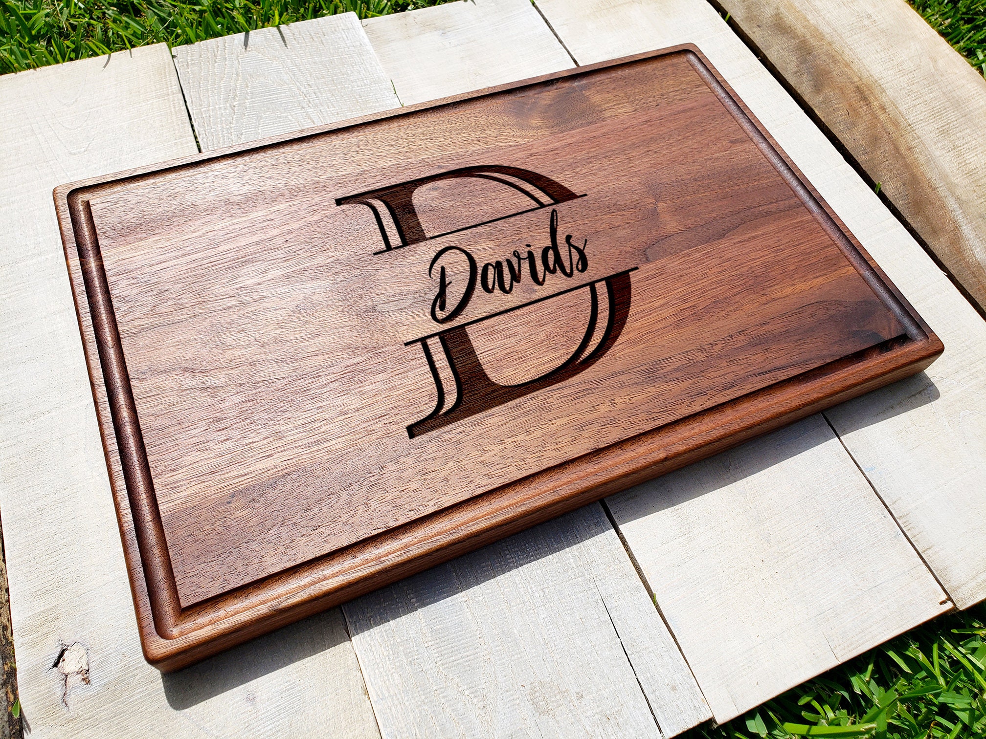 Monogram Engraved on Cutting Board, Custom Engraved Cutting Board With ...