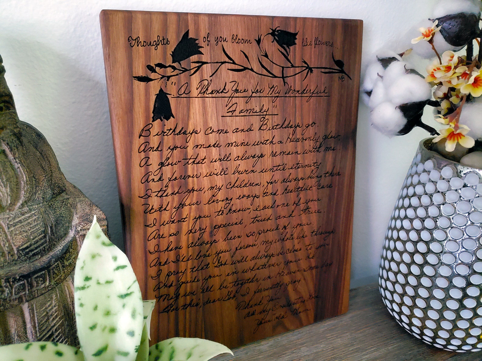 Engraved Handwritten Note Personalized Note in Wood - Etsy