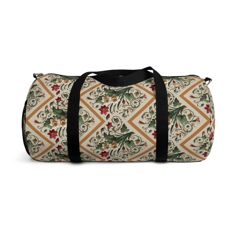 Vintage Floral Motifs Women Duffel Bag for Gym, Spa, Pool, Beach, Day ...