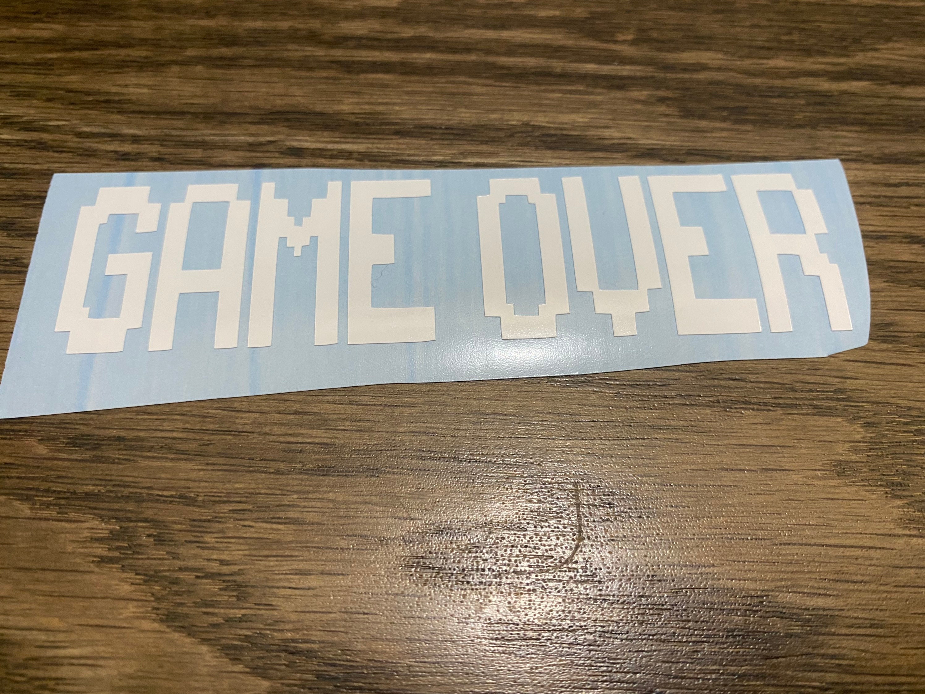 Gamer Font Custom Decal Game Over Font Decal - Etsy