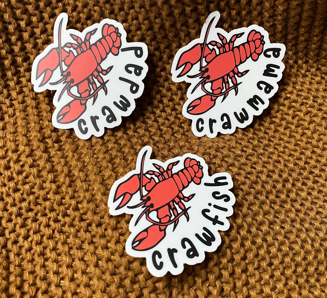Crawfish Cajun Sticker Bundle, 3x2.8 In. - Etsy