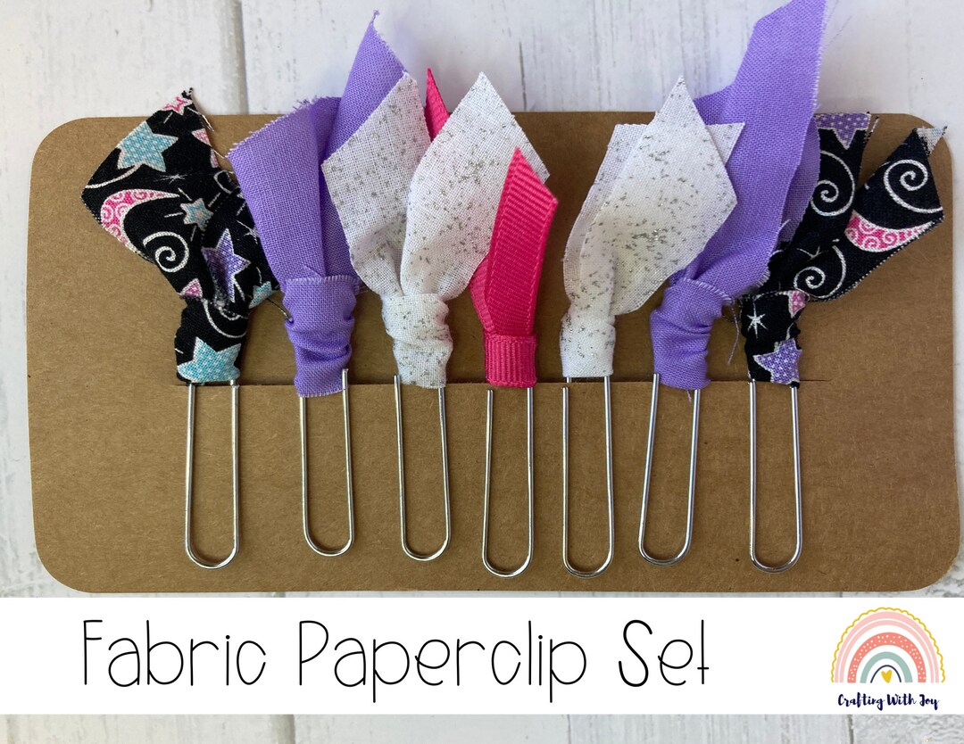 Bookmark Fabric Paper Clips Planner Journal Gift Set Teacher Gifts ...