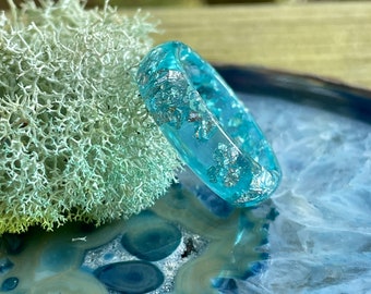 Blue Resin Ring | Etsy