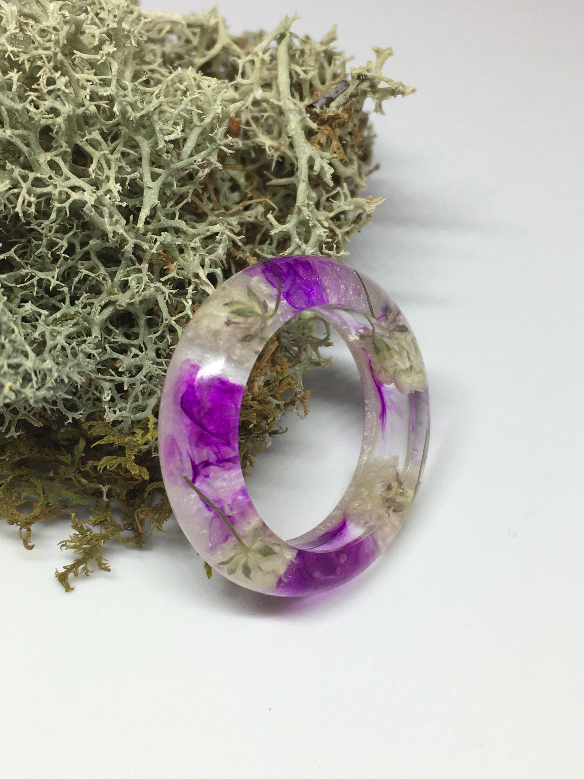 Epoxy resin rings engagment rings wood resin jewelry | Etsy