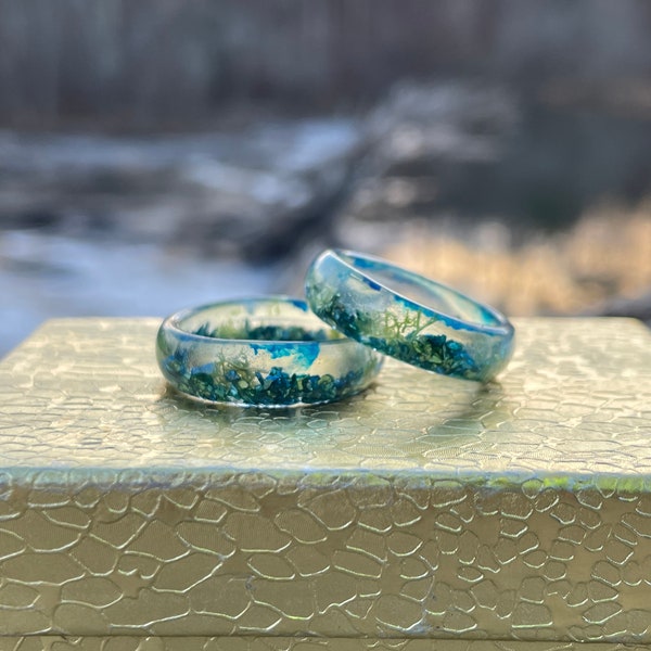 Nature Resin Ring - Etsy