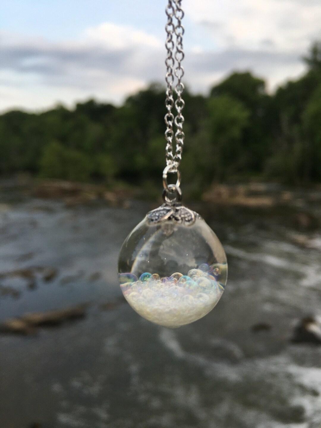 Rainbow Resin Orb Necklace, Astronomy Gifts, Adoption Gifts - Etsy