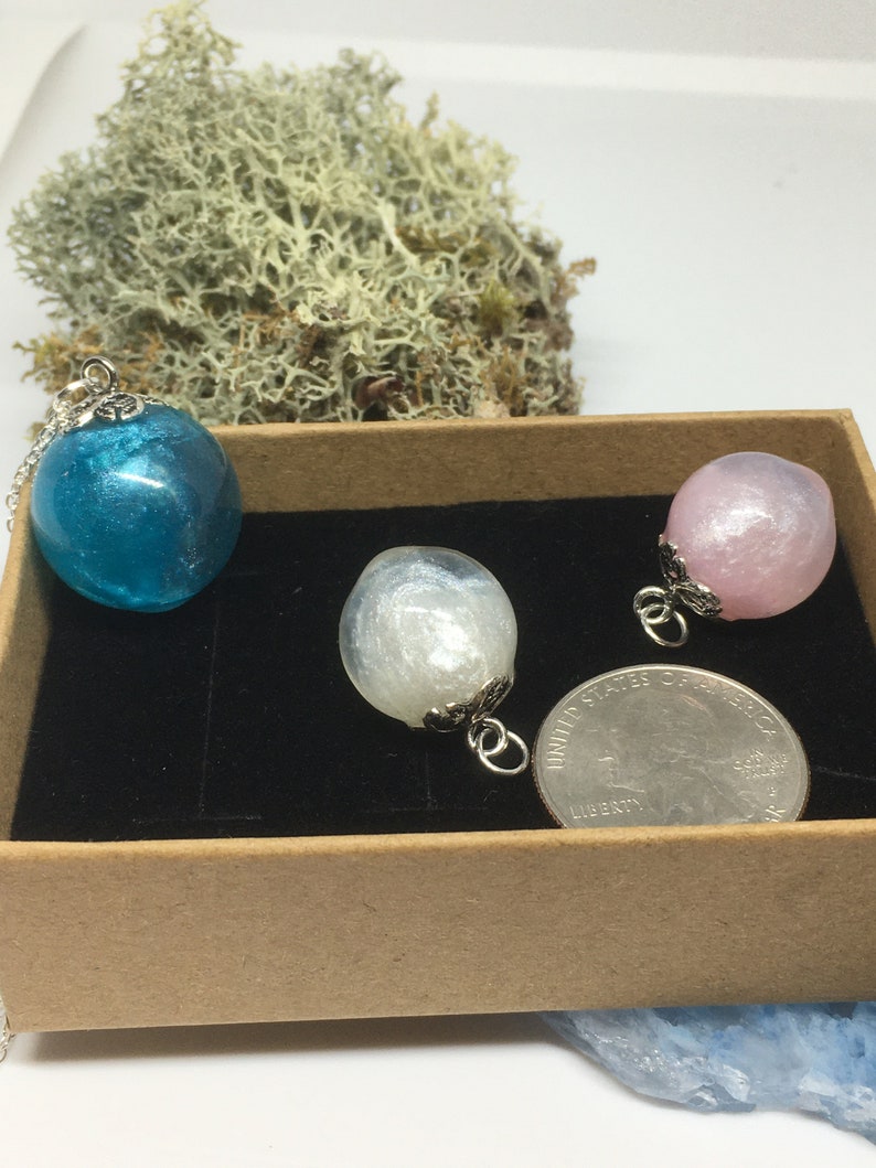 Luster Dust Bubble Resin Necklace Fairy Resin Necklace Wish - Etsy