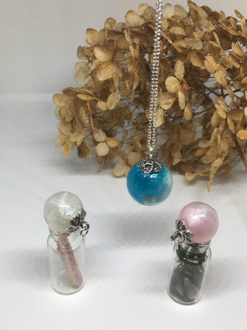Luster Dust Bubble Resin Necklace Fairy Resin Necklace Wish - Etsy