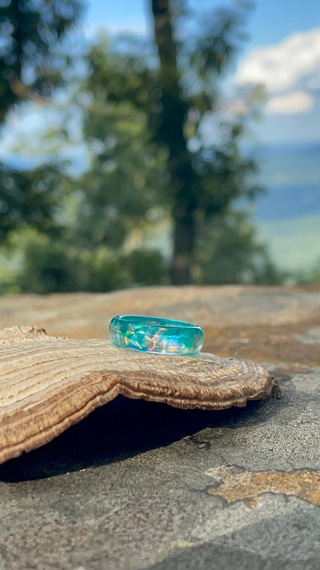 Blue Resin Ring, Epoxy Resin Rings, Alternative Engagment Rings, Best ...