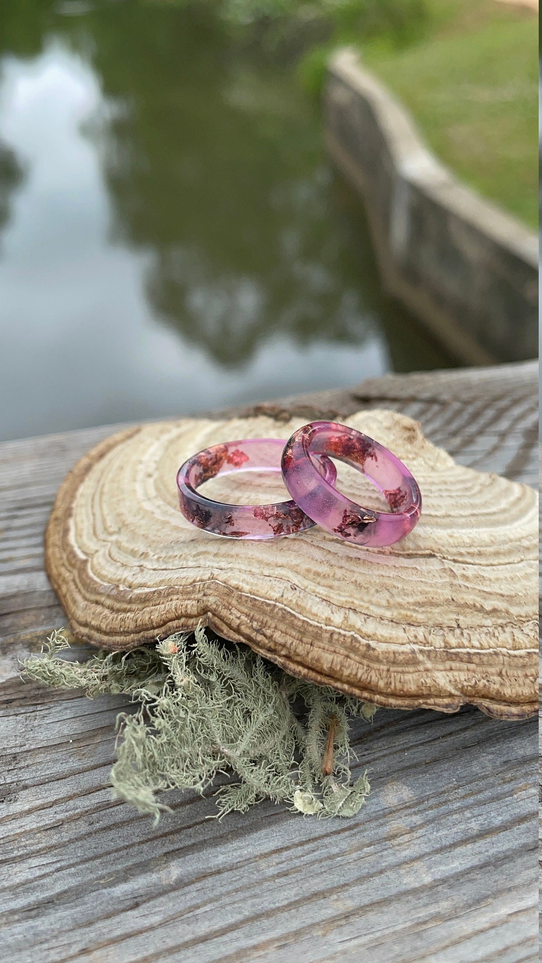 Pink Resin Ring, Resin Ring, Best Friend Rings, Engagment Rings - Etsy