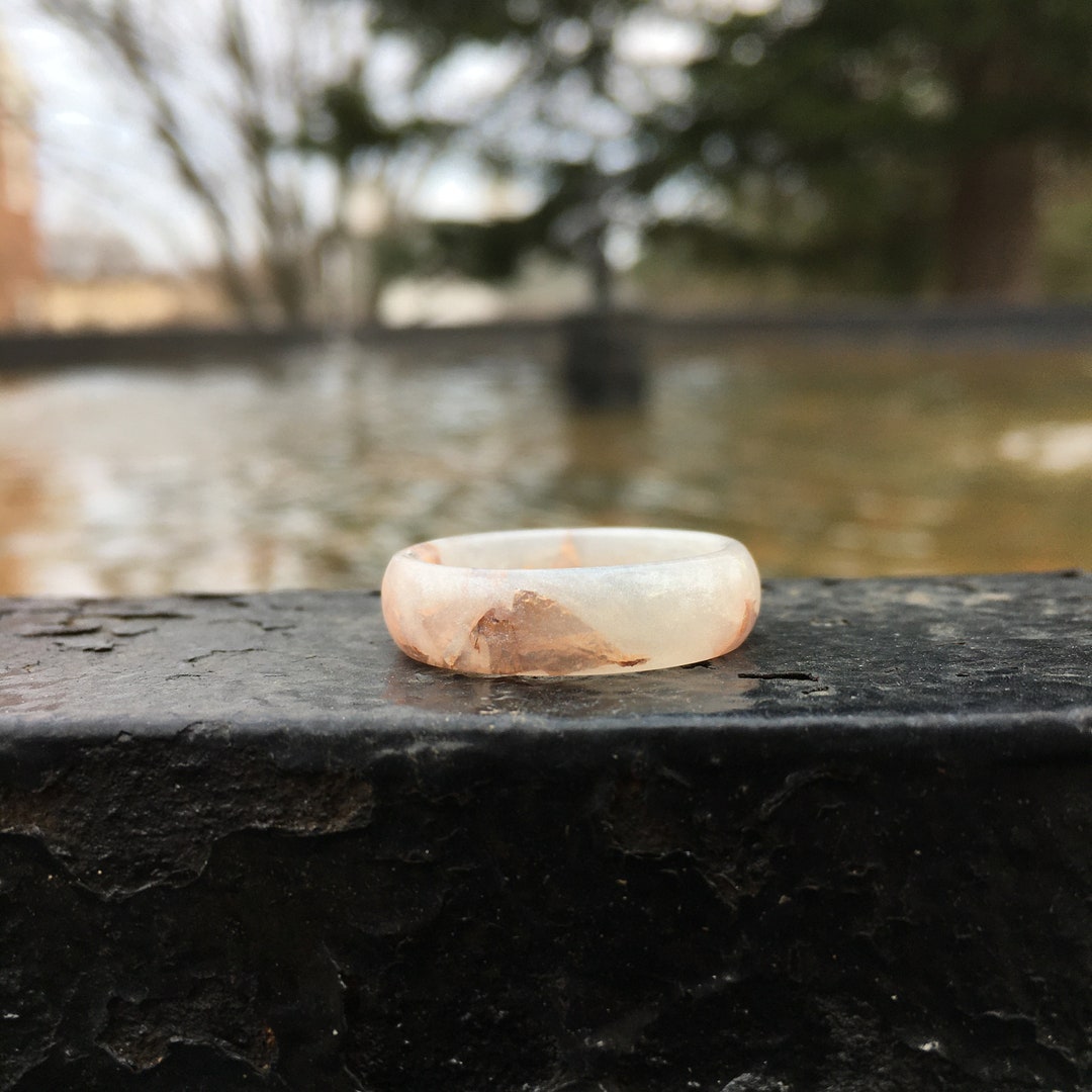 Pearl Epoxy Resin Ring, Resin Ring, Couples Ring Set, Engagment Rings ...