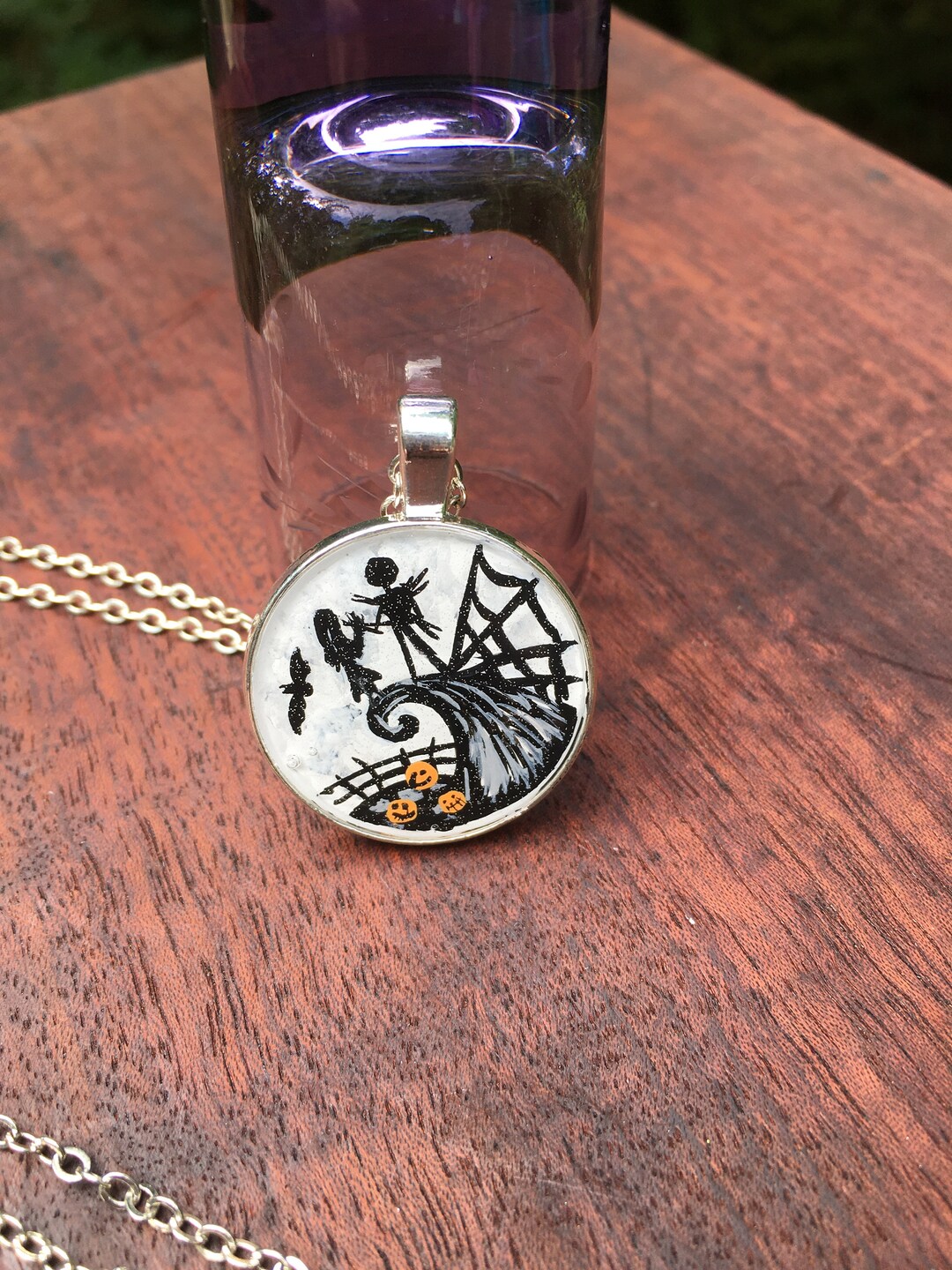 Nightmare Before Christmas Resin Pendant Necklace: Hand-painted ...