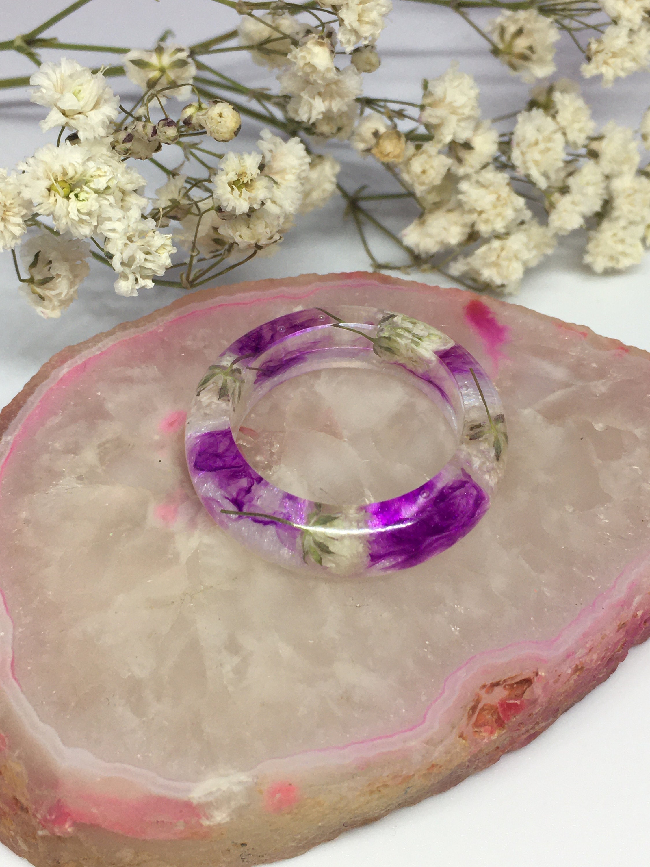 Epoxy resin rings engagment rings wood resin jewelry | Etsy