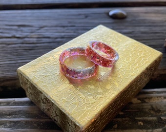 Pink Resin Ring - Etsy