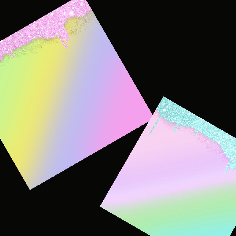Modern Happy Ombre Rainbow Gradient Drips Digital Paper. Backgrounds ...