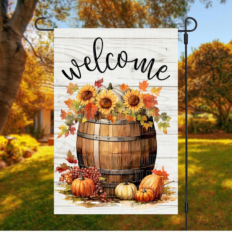 Fall Garden Flag - Etsy