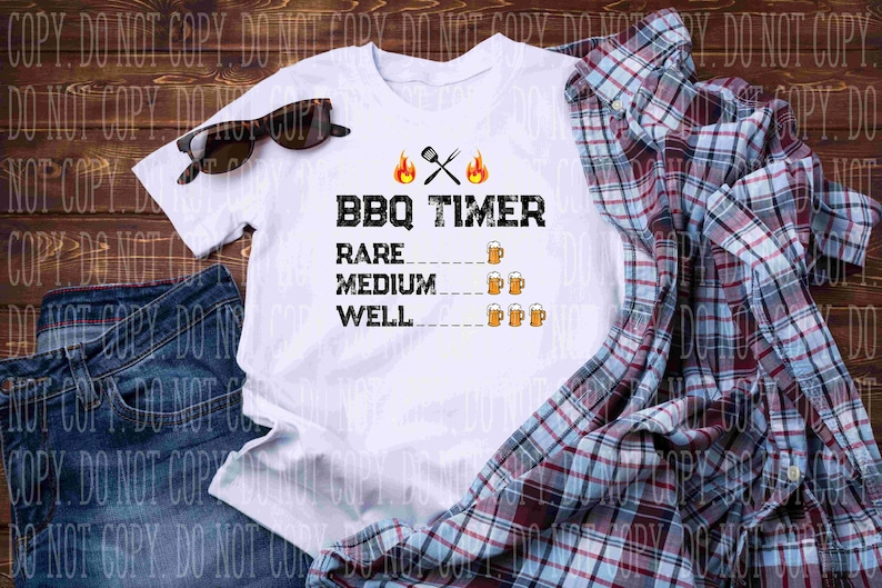 BBQ Timer, 2 Versions INSTANT DOWNLOAD, Png Download, Sublimation ...