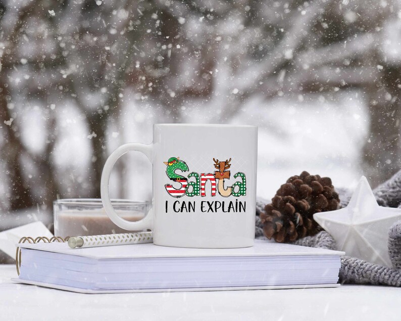Santa, I Can Explain. Christmas Doodle Sublimation Design, DIGITAL ...