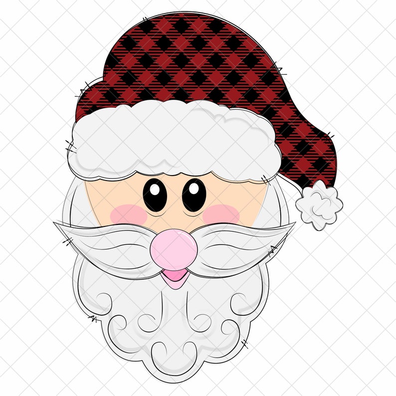 Santa Doodle Clip Art Bundle Christmas Santas High-quality - Etsy