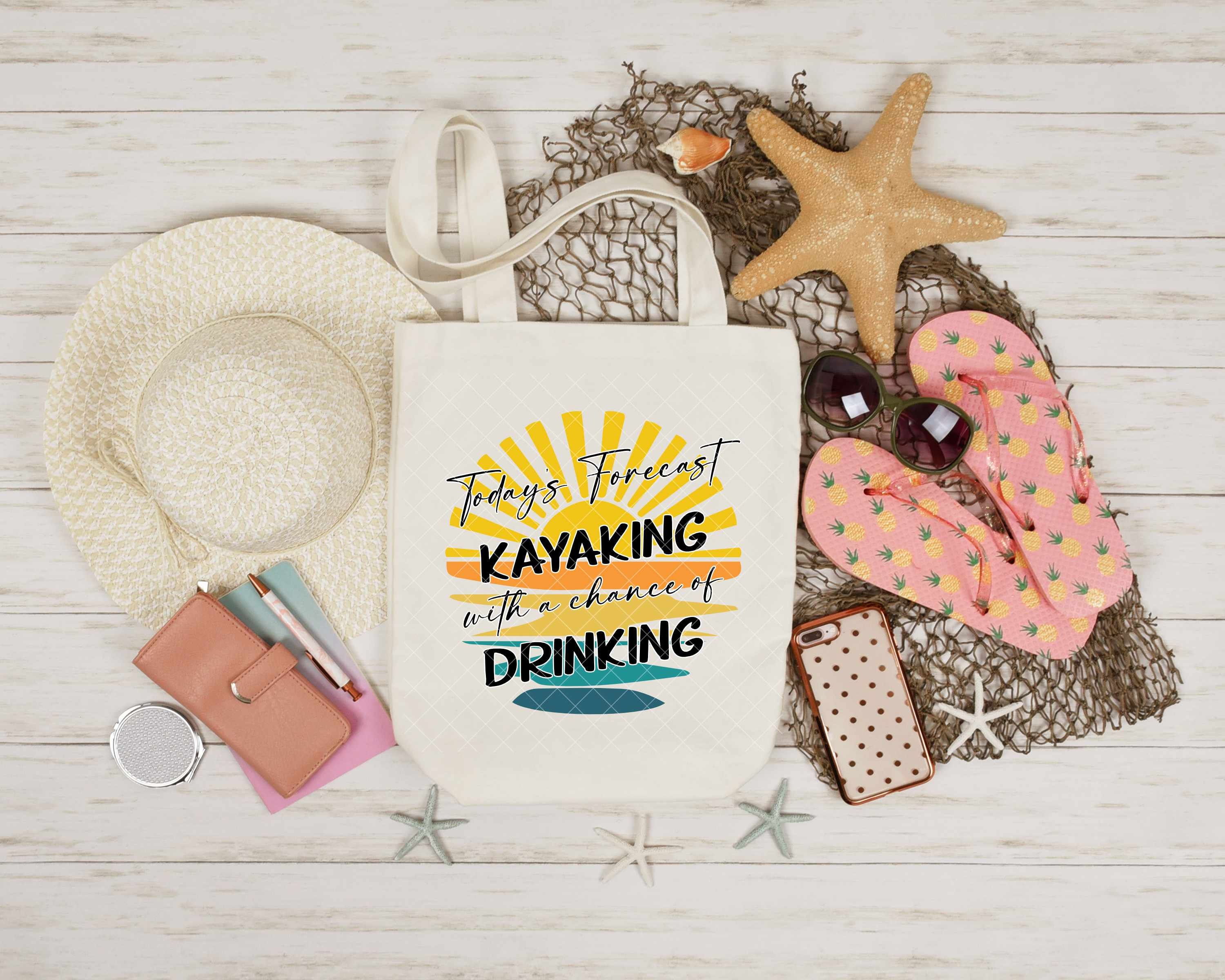 Today's Forecast, Kayaking With a Chance of Drinking, PNG Sublimation ...