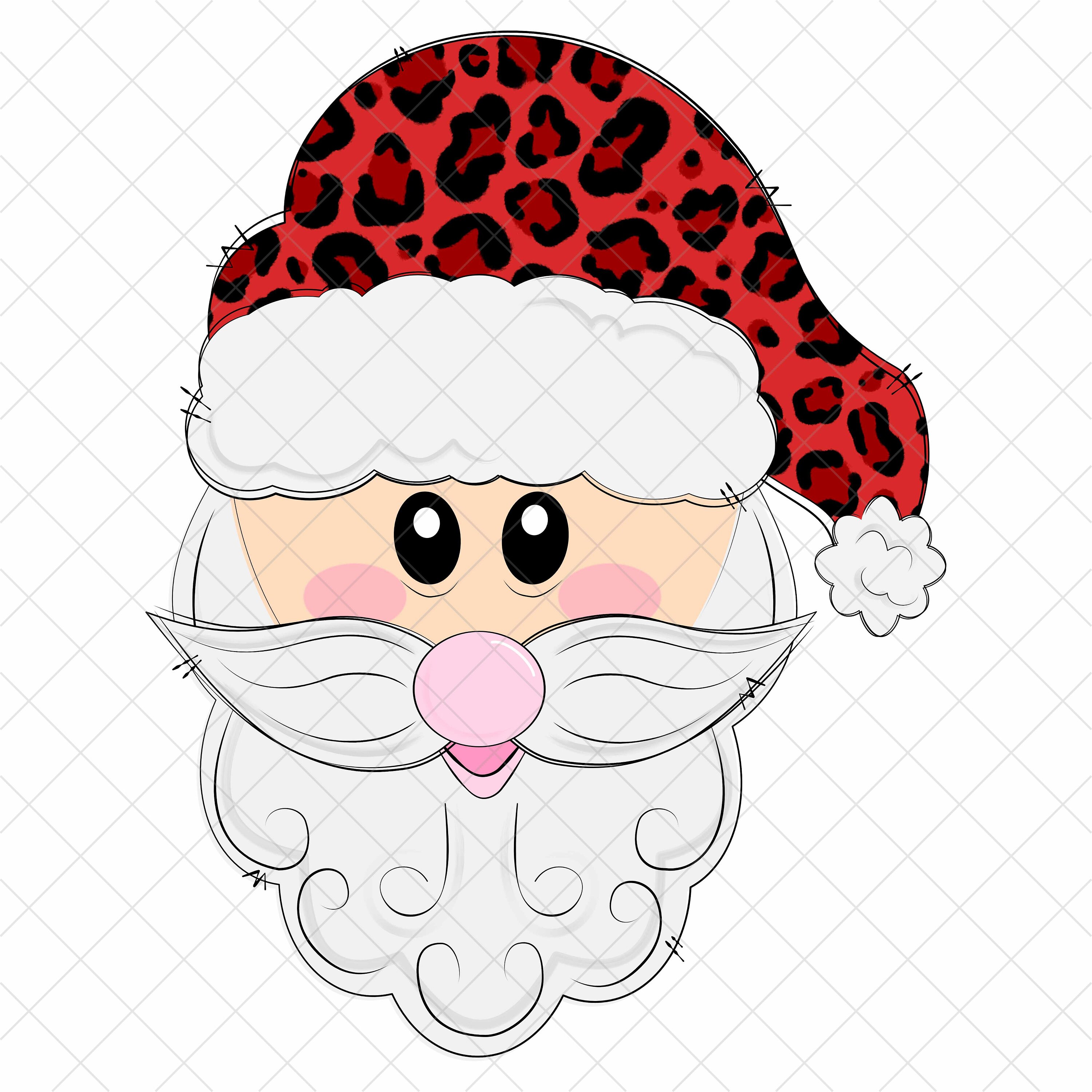 Santa Doodle Clip Art Bundle, Christmas Santas, High-quality PNG ...