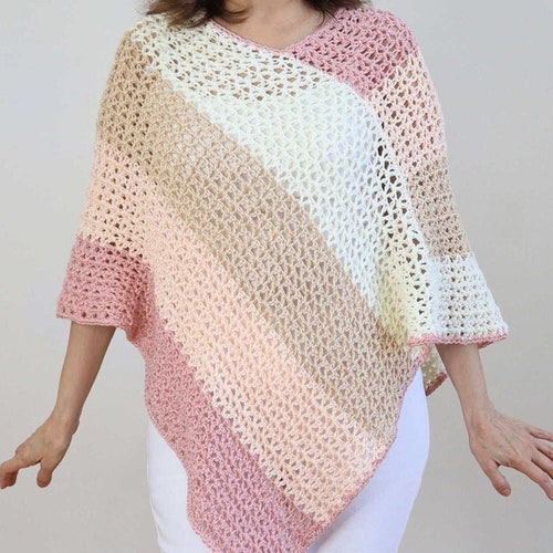 Crochet Lightweight Summer Poncho PATTERN. Flowy Beautiful - Etsy