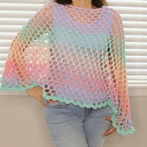 Crochet PATTERN for Crochet Lace Poncho. Wear as a Crochet - Etsy