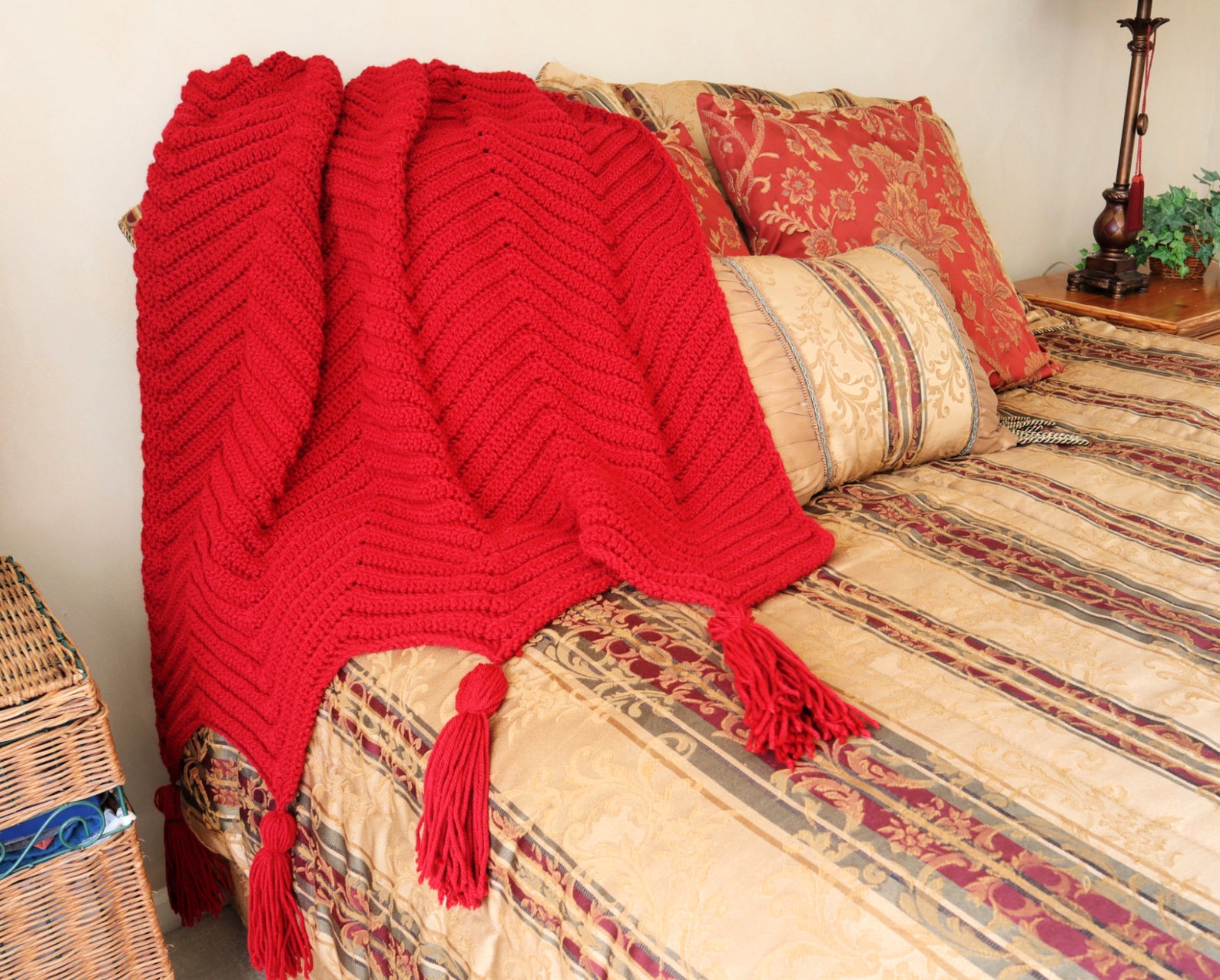 Crochet Ripple Throw PATTERN. Easy Crochet Sofa Throw. Wide | Etsy