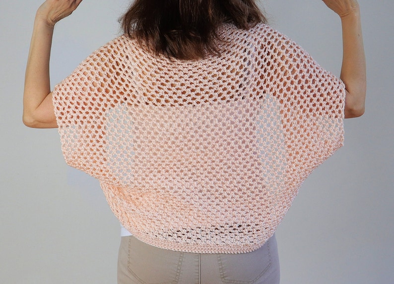 Crochet Shrug PATTERN. Super Lightweight Crochet SUMMER SHRUG. Easy One ...