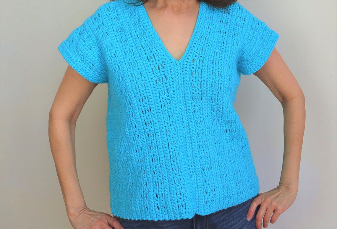Crochet Summer Top PATTERN. Easy Crochet Tee Shirt Crochet - Etsy