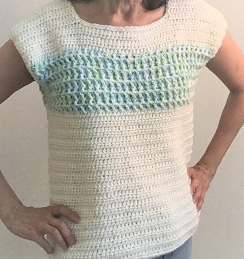 Crochet Pattern Easy Spring to Summer Top. Lightweight Sport Yarn ...
