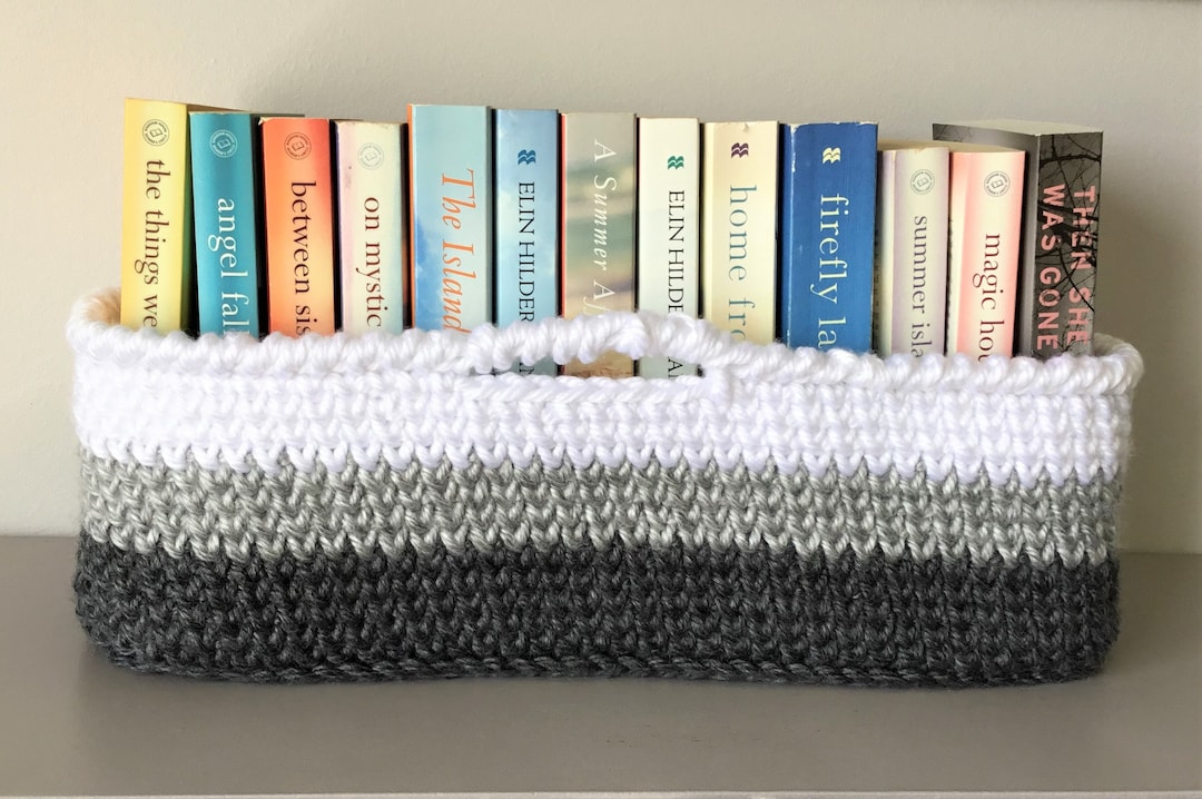 Crochet Rectangle Basket With Handles PATTERN. Crochet Waistcoat Basket ...