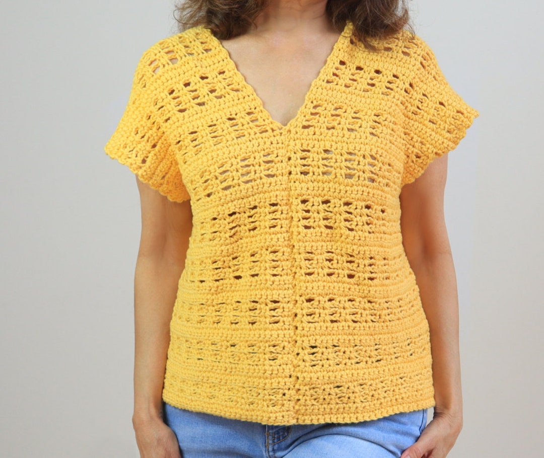 Easy Crochet Summer Top PATTERN. Great for Crochet Beginners Pattern ...