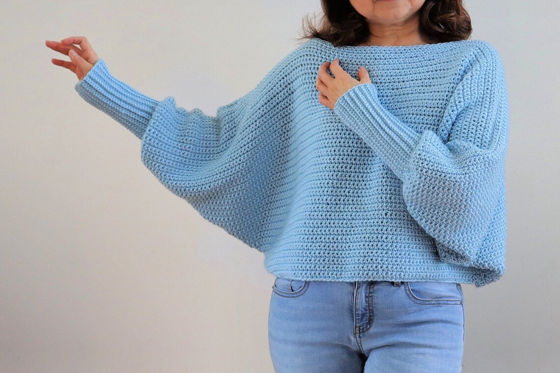 Crochet Bat Wing Sweater PATTERN. Crochet Wing Sweater for - Etsy