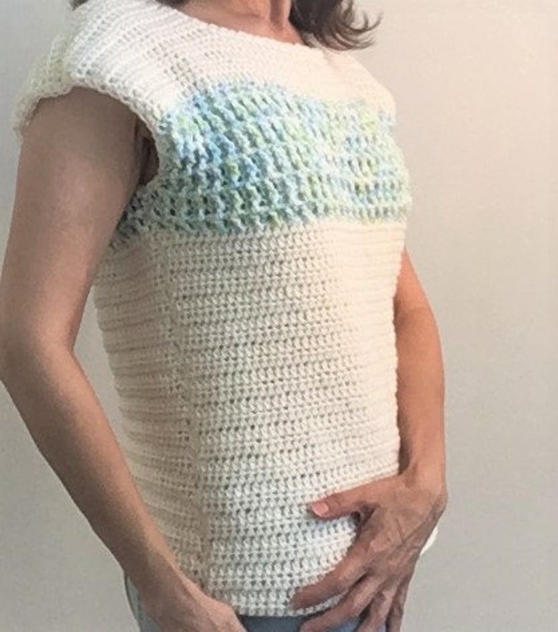 Crochet Pattern Easy Spring to Summer Top. Lightweight Sport Yarn ...