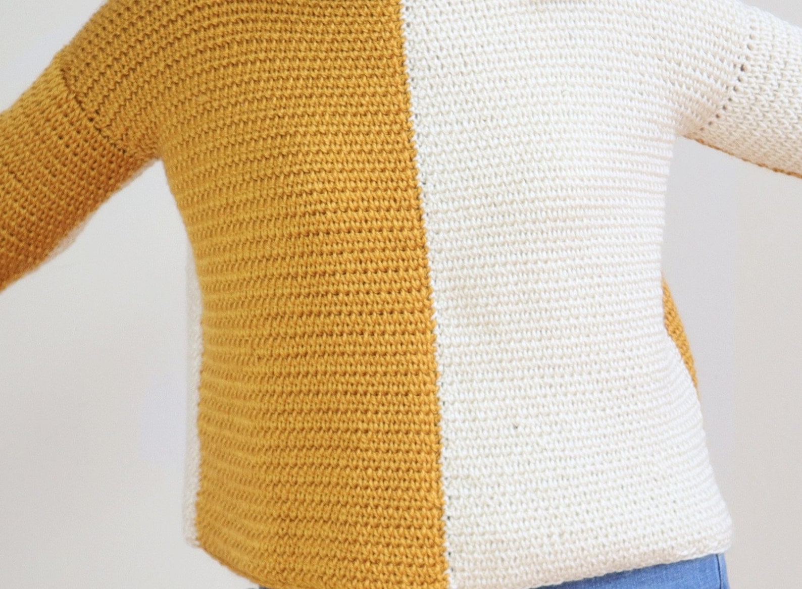 Crochet PATTERN for Crochet Color Block Sweater or Crochet - Etsy