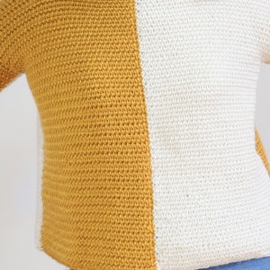 Crochet Color Block Sweater PATTERN. Knit Look Pullover (PDF Pattern ...