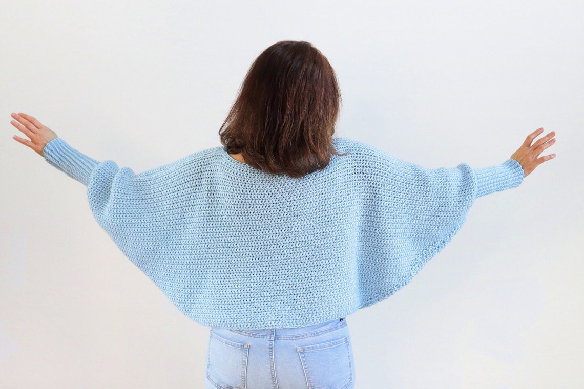 Crochet Bat Wing Sweater PATTERN. Crochet Wing Sweater for Women is ...