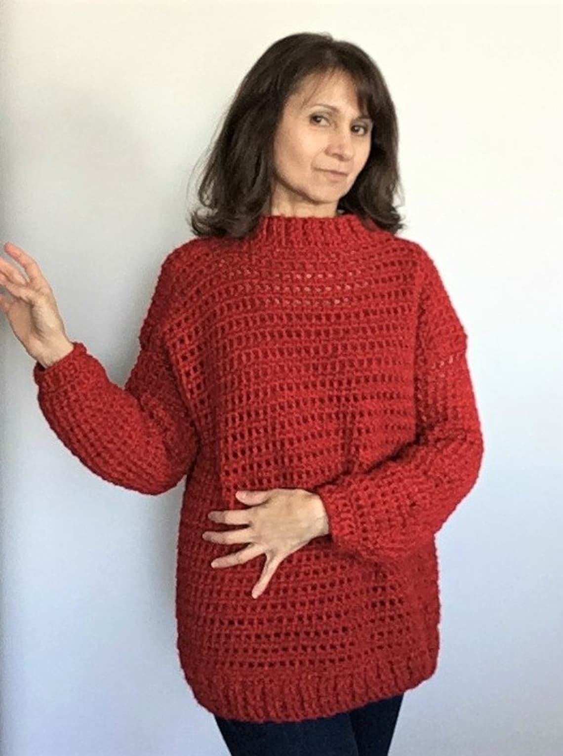 Crochet Pattern Pdf for Super Soft Comfy Crochet Sweater for | Etsy