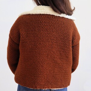Easy Crochet Sherpa JACKET PATTERN. Women's Knit-look Coat. - Etsy