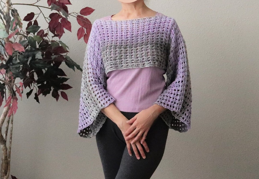 PATTERN Crochet Shrug, Crochet Mesh Sleeves, Crochet Sleeves, Crochet ...