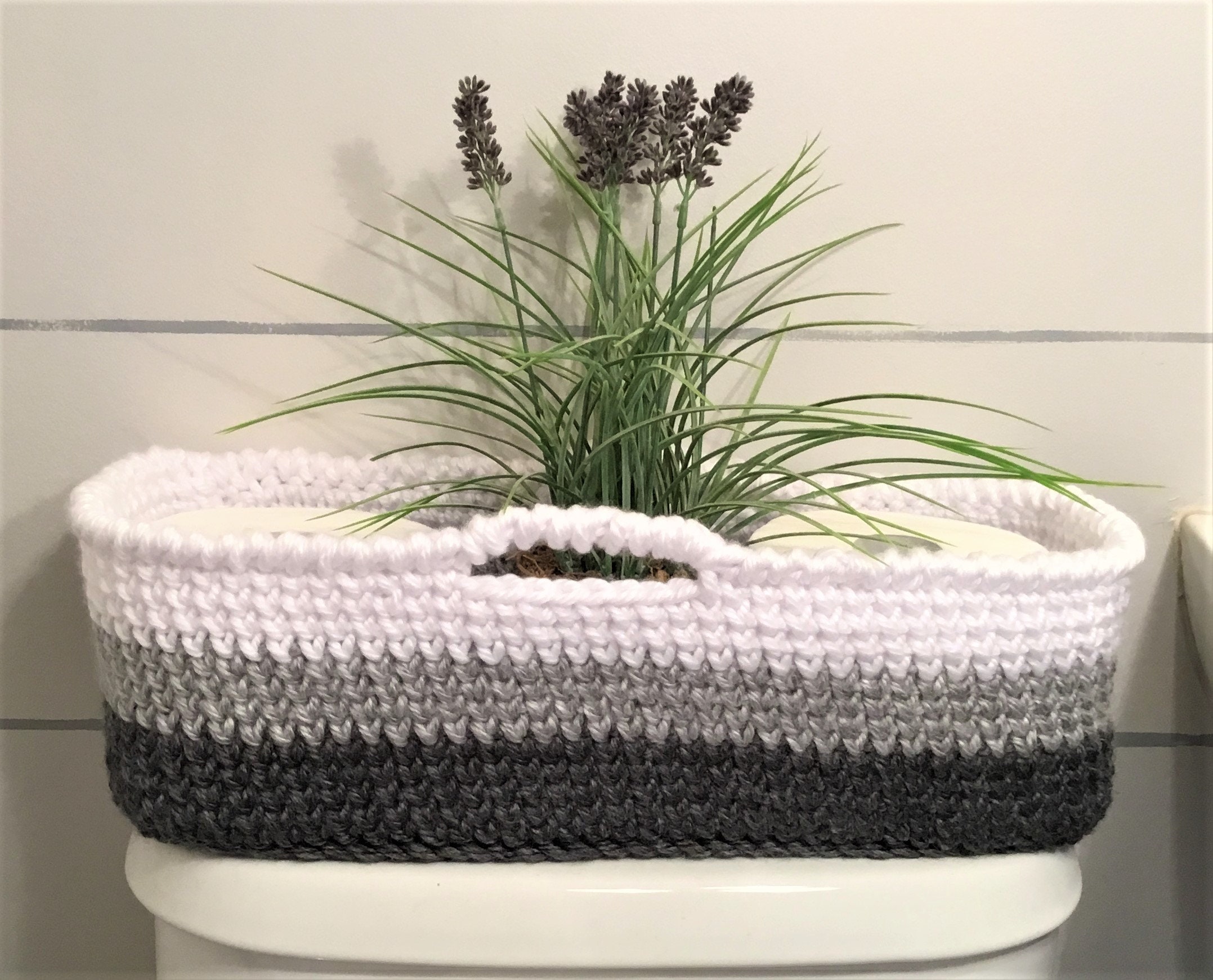 Crochet Rectangle Basket With Handles PATTERN. Crochet - Etsy