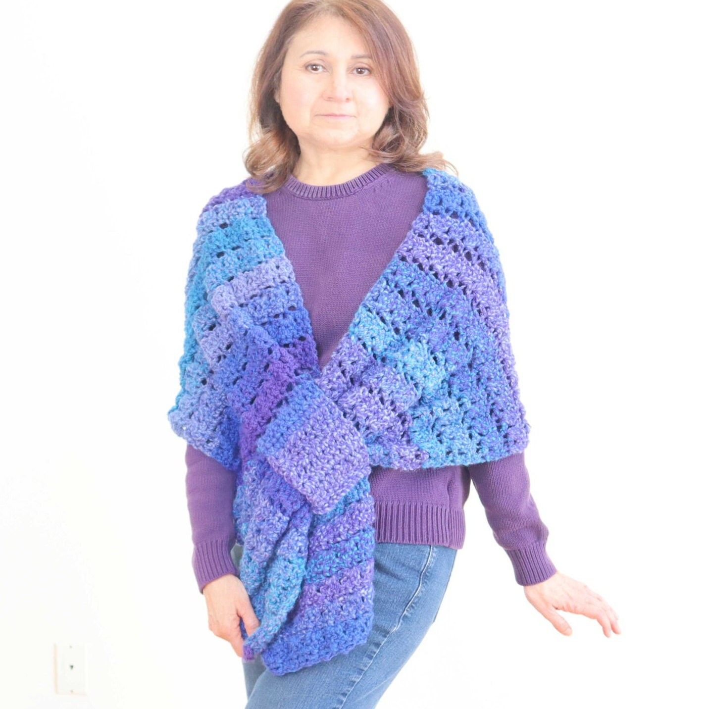 Crochet Wrap With CLOSURE. PATTERN. Crochet Shawl. Easy Crochet Wrap ...