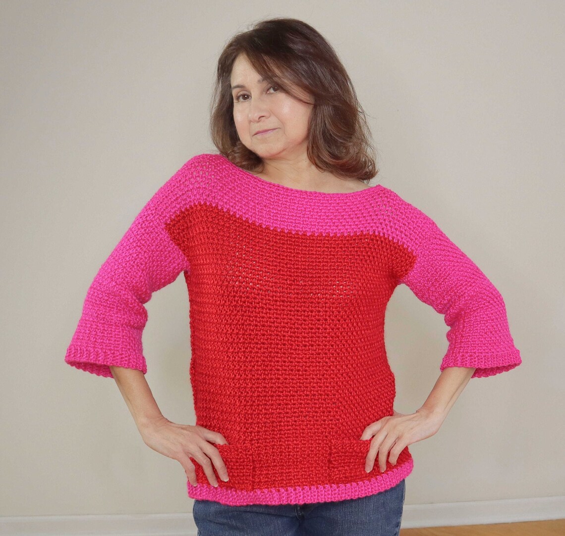 Crochet Sweater Pattern Easy Crochet Sweater For Women Etsy