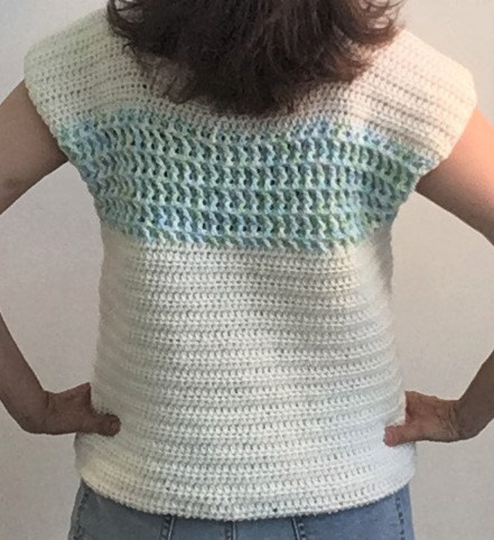 Crochet Pattern Easy Spring to Summer Top. Lightweight Sport Yarn ...
