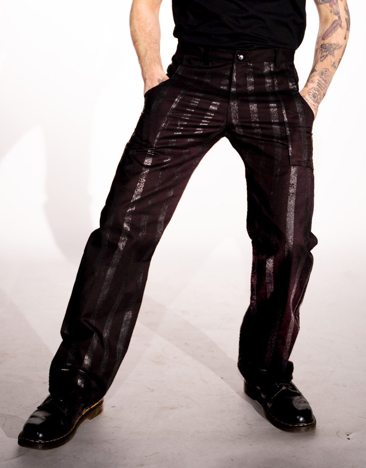 Gypsy Pants Men's Pants Striped Steampunk Brown Grey-brown Pants Men ...