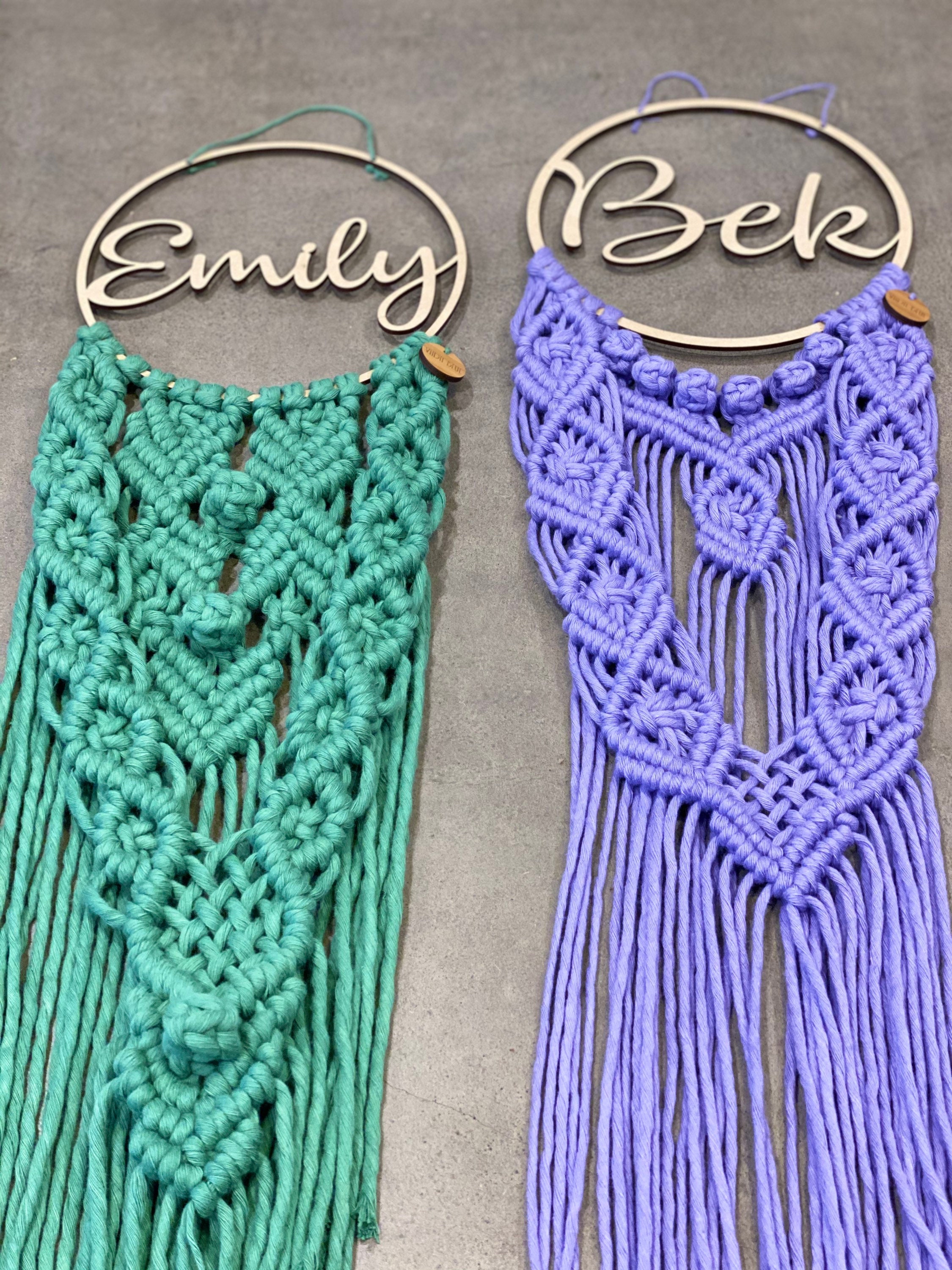 Personalised Name Signs Macrame Wall Hangings Custom Name | Etsy