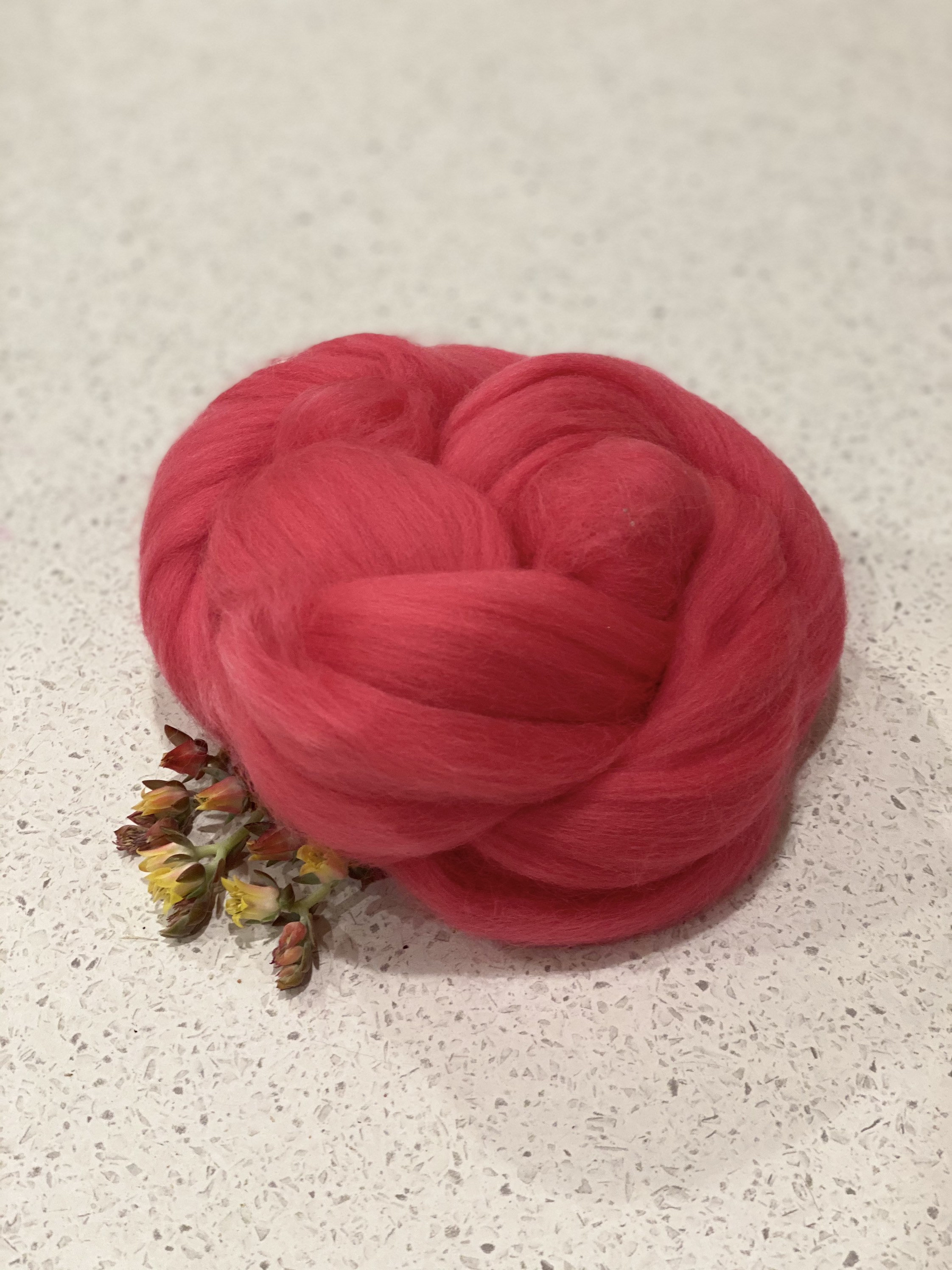 Rose Pink Merino wool roving wool tops pink roving for | Etsy