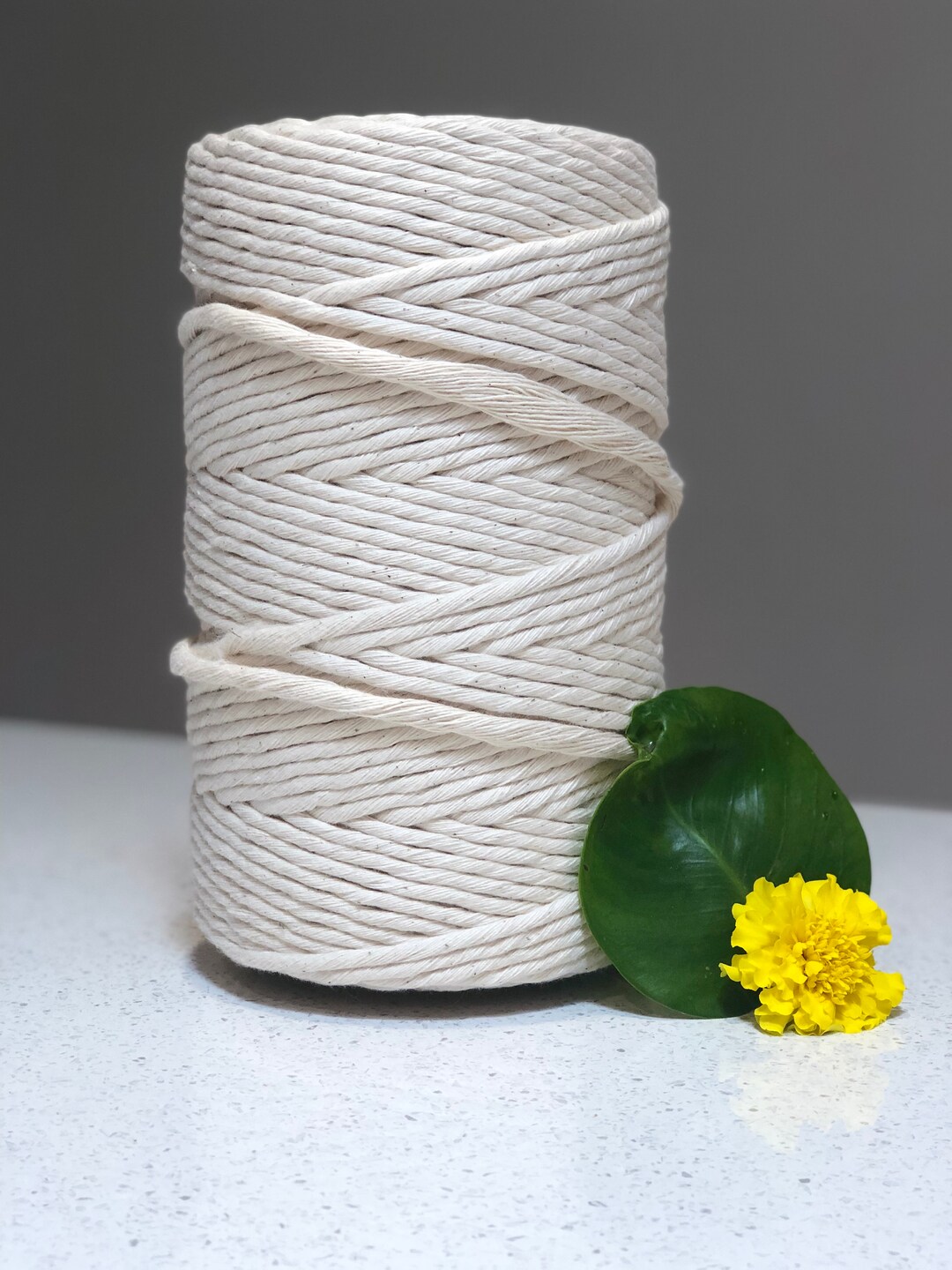 Natural Australian 5mm Macrame Cotton String, Single Twist Cotton ...