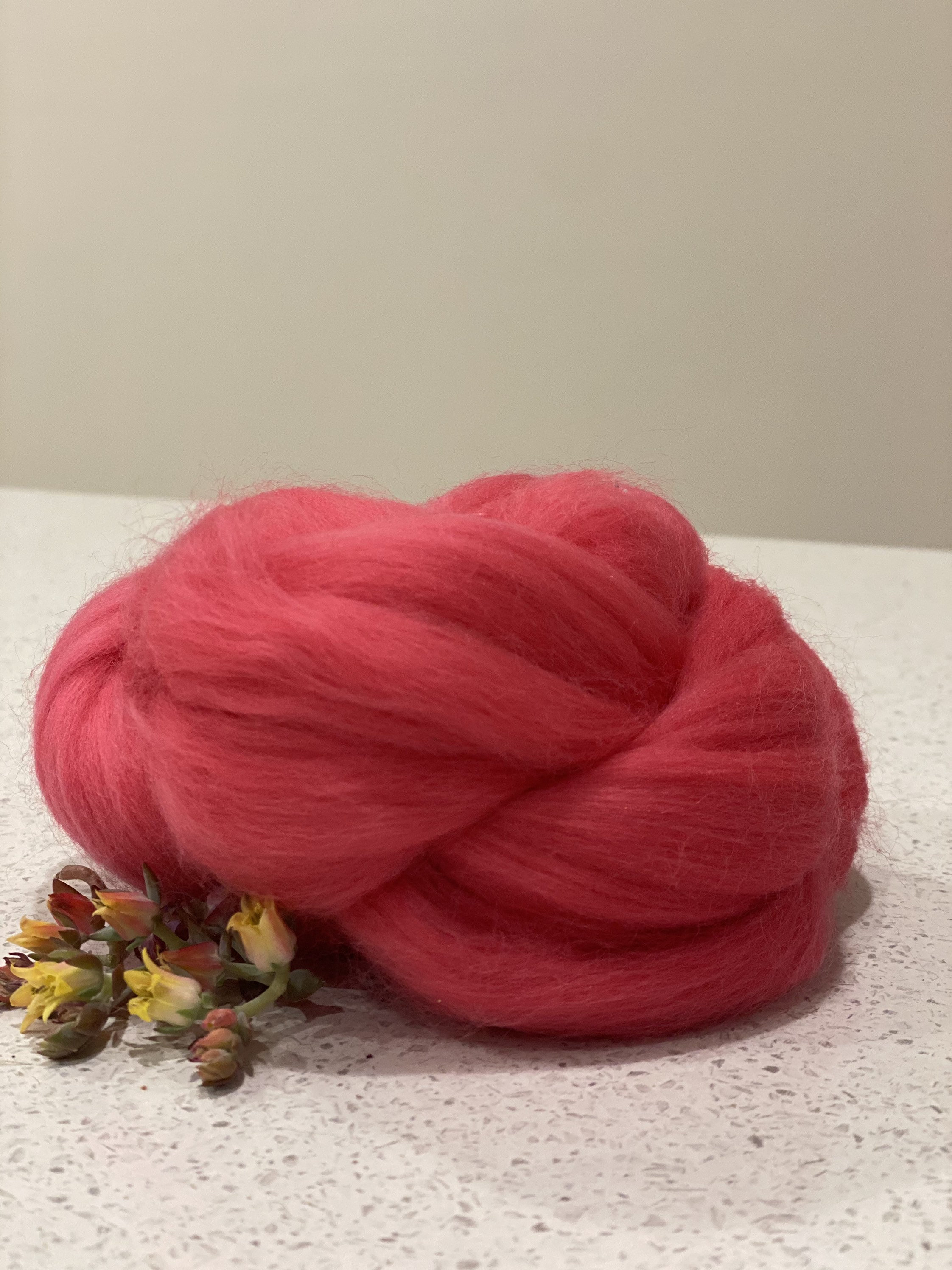 Rose Pink Merino wool roving wool tops pink roving for | Etsy